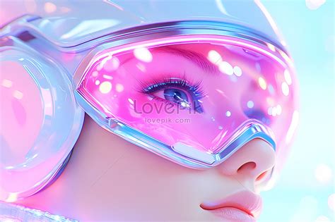 핑크색 마스크를 쓴 소녀 일러스트 무료 다운로드 Lovepik