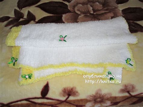 Вязаный спицами детский плед работа Марии Гнедько Вязание для детей