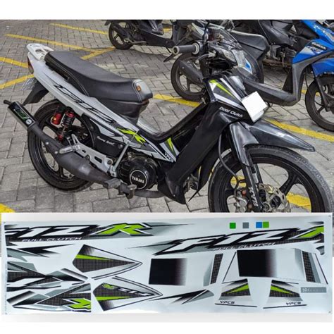 Jual Sticker Striping Motor Yamaha Fiz R F1 ZR 2004 Custom Biru Putih