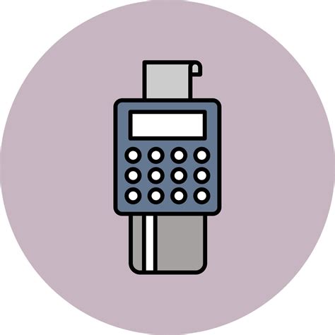 Bank Terminal Line Filled Multicolour Circle Icon 37776595 Vector Art