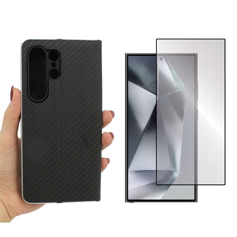 Etui Flip Vennus Carbon Obudowa Samsung S24 Ultra 5g Do Czarne I SzkŁo