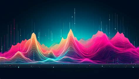 Premium AI Image Data Visualization Neon Abstract Background