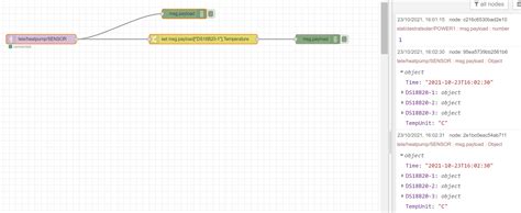 Tasmotanodemcu Ds18b20 Temps Into Emoncms Via Node Red Heatpump App Emoncms