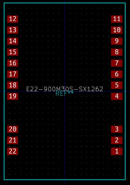 Added New Rf Module Footprint E22 900m30s Sx1262 2344 · Merge