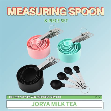 8pcs Stainless Steel Measuring Cups Kitchen Measuring Cup And Spoon Set