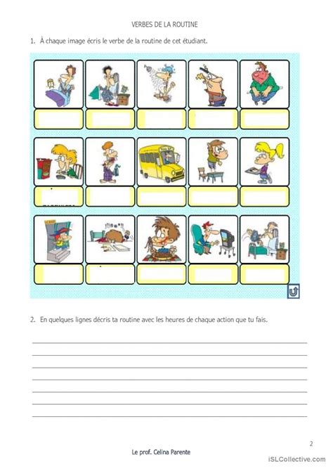 Fiche De Vocabulaire Pratique De La Français Fle Fiches Pedagogiques
