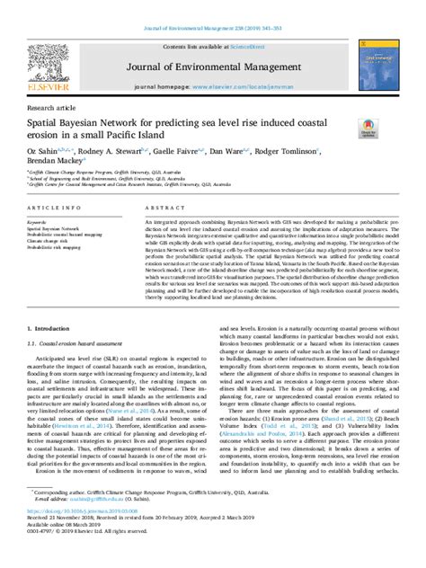 Pdf Spatial Bayesian Network For Predicting Sea Level Rise Induced