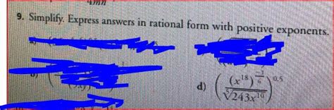 Solved Simplify Express Answers In Rational Form With Chegg