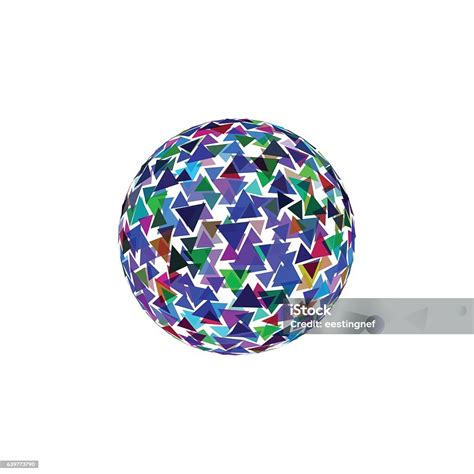 추상 다각형 깨진 구 3d 벡터 다채로운 그림 0명에 대한 스톡 벡터 아트 및 기타 이미지 0명 2차 도형 3차원 형태 Istock