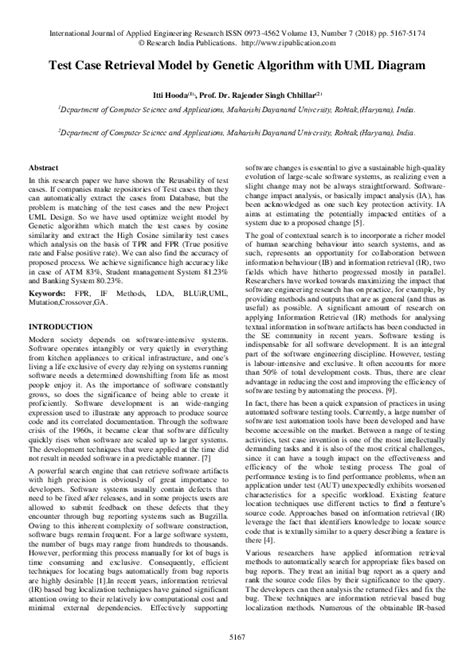 pdf test case retrieval model by genetic algorithm with uml diagram