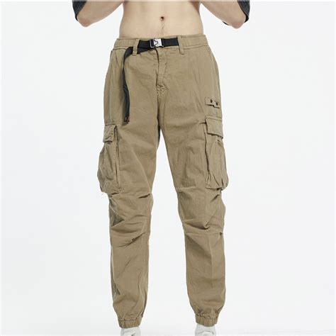 Aimik Hanes Mens Hiking Cargo Pants Multi Pockets Ripstop Stretch Waterproof Joggers Pants Solid