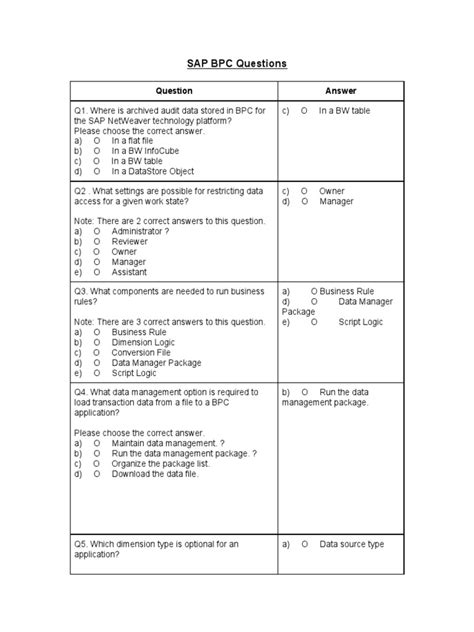 Bpc Questions Answers Pdf Databases Scope Computer Science