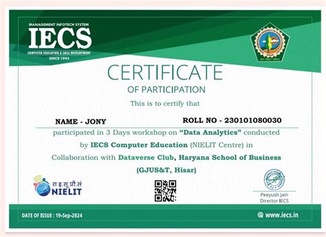 Jony Bishnoi On Linkedin Dataanalytics Workshop Iecs Haryanaschoolofbusiness Excel Powerbi