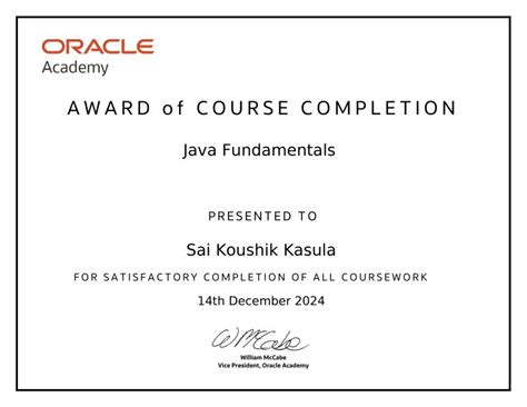 sai koushik kasula on linkedin oracleacademy javaprogramming
