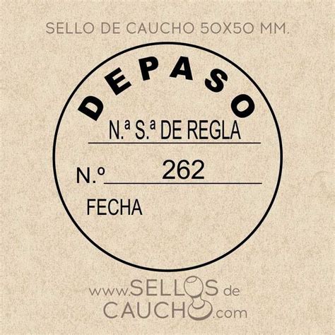 Sello De Caucho Redondo 50 Mm