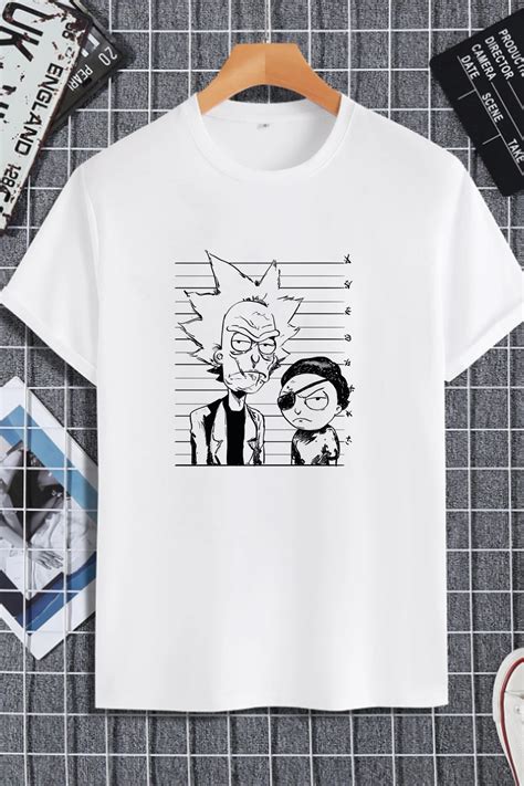 Macklin Unisex Kadın Erkek Dark Rick And Morty Baskılı Oversize T Shirt
