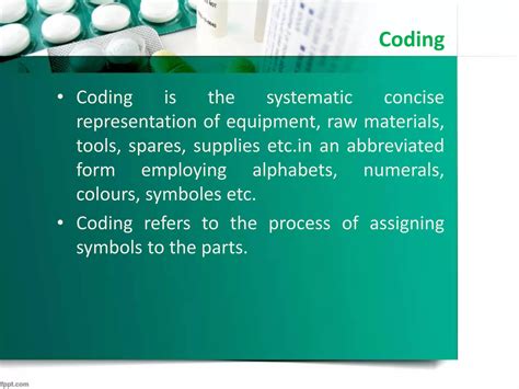 Function Of Drug Store Management And Coding Methods Pptx