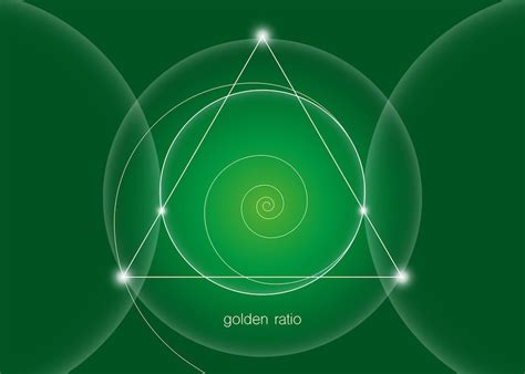 Premium Vector Golden Ratio Fibonacci Spiral Interlocking Circles