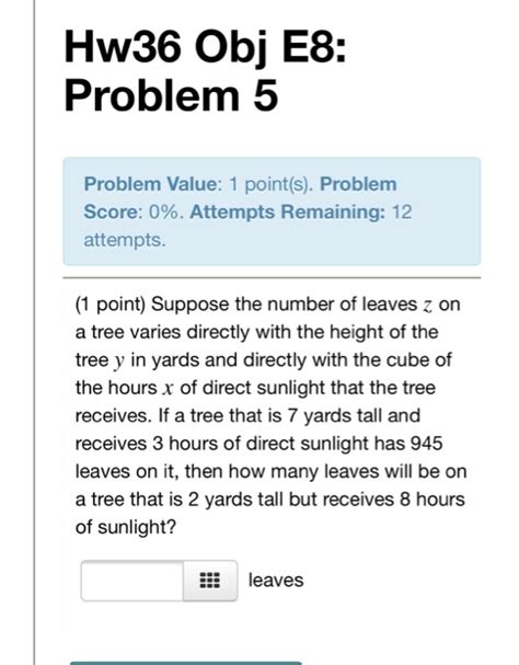 Solved Hw Obj E Problem Problem Value Point S Chegg Com