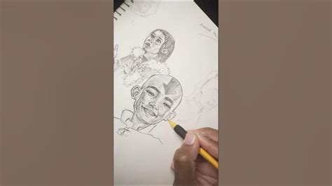 Drawing Aang In My Style Shading Artist Portraitdrawing Youtube