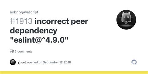 Incorrect Peer Dependency Eslint490 · Issue 1913 · Airbnb