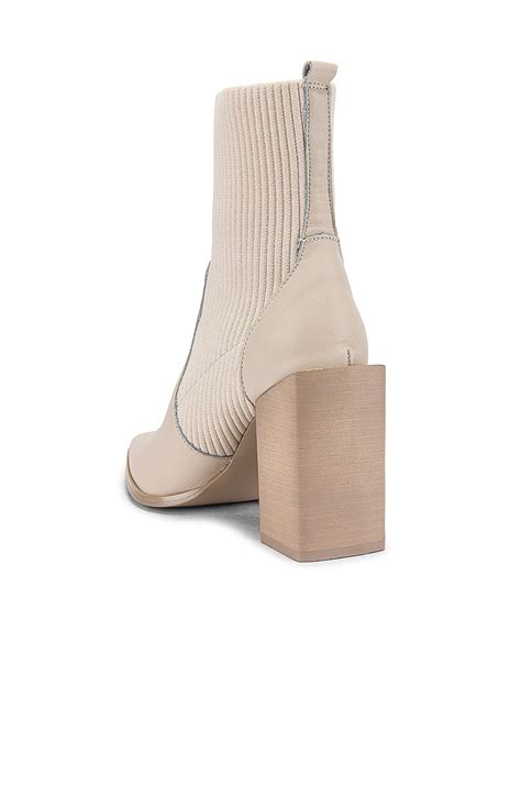 Steve Madden Tackle Sock Bootie In Bone Leather Revolve