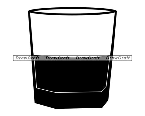 Alcohol Cup Half Full Svg Shot Glass Svg Whiskey Svg Scotch Svg