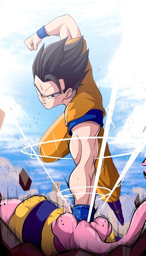 Gohan Vs Super Buu Gotenks Personajes De Dragon Ball Ilustración De