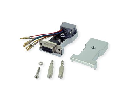 Roline Db9 Socket Rj 45 Socket 8p 8c 8 Wire Silver Secomp
