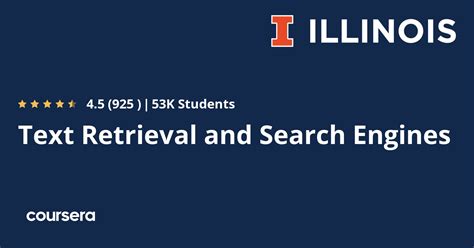 Text Retrieval And Search Engines Coursya