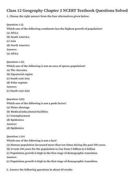 Chapter 2 The World Population Distribution Density And Growth