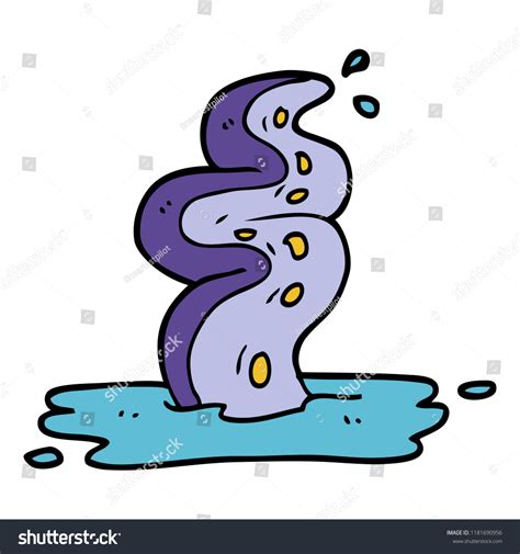 Cartoon Doodle Spooky Tentacle Stock Illustration 1181690956 Shutterstock