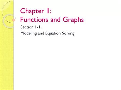 PPT Chapter Functions And Graphs PowerPoint Presentation Free