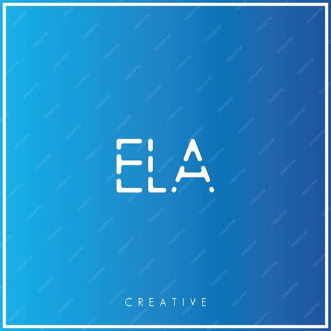 Premium Vector Ela Premium Vector Latter Logo Design Creative Logo