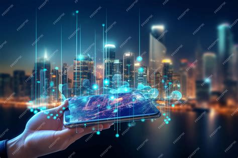 Premium Ai Image Artificial Intelligence Looking At Smart City Ai Control City Infrastructure