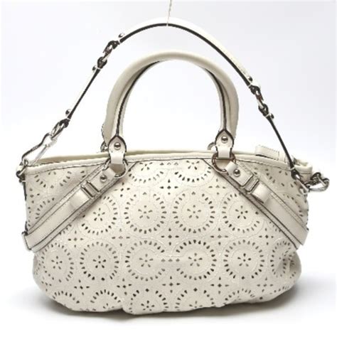 Coach Madison Punching 2way Leather Cut Op Art Sophia Shirakawa 16997
