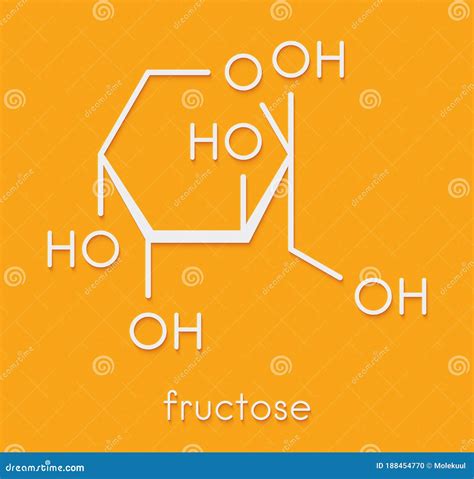 Fructose Or D Fructose Fruit Sugar Molecule Component Of High Fructose