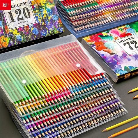 오일 나무 색연필 전문 나무 색연필 세트 수채화 연필 Hb 드로잉 스케치 아트 용품 48 520 색 Aliexpress