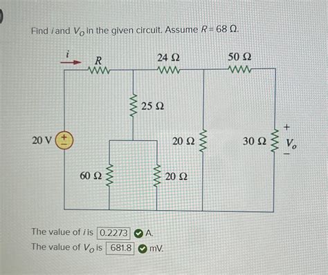 solved find i and v o in the given circuit assume