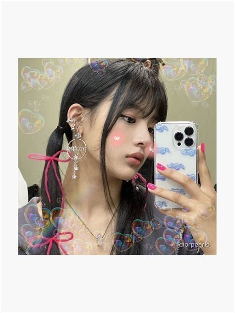 Newjeans Minji Selfie Sticker For Sale By Diorpearls Redbubble