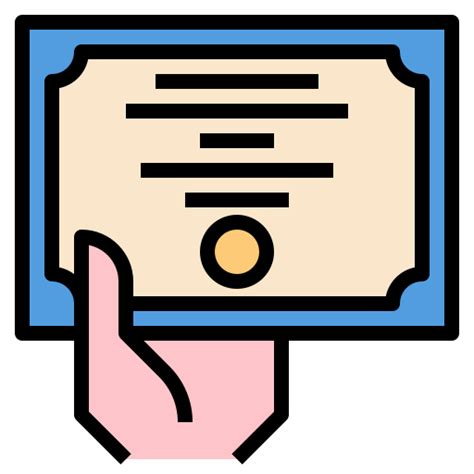 Icono De Certificado Ultimatearm Lineal Color