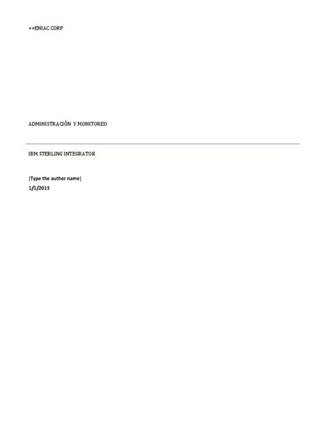 Capítulo 1 Administración Y Monitoreo De Ibm Sterling B2b Integrator