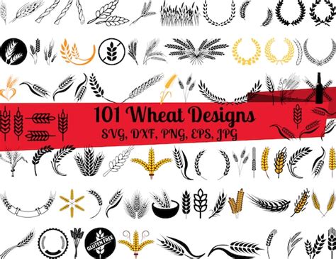 101 Wheat Svg Bundle Wheat Dxf Wheat Png Wheat Eps Wheat Etsy