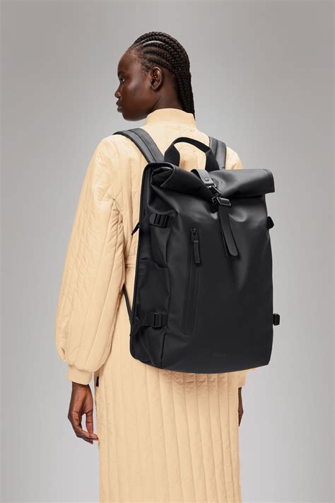 Rains® Rolltop Rucksack Large In Black For £135 Free Shipping