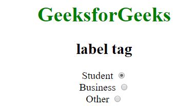 HTML Label Tag GeeksforGeeks