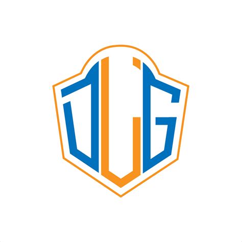 Dlg Abstract Monogram Shield Logo Design On White Background Dlg