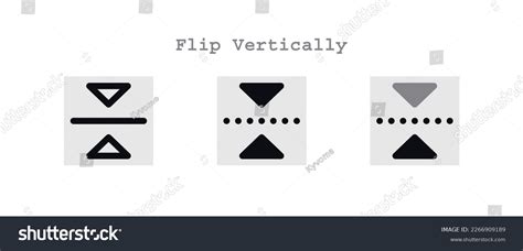 Flip Vertically Icons Set Ui Design Stock Vector Royalty Free