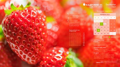 Виробничий календар кадровика на червень 2023