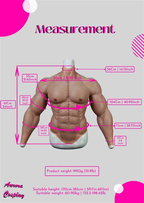 Realistic Muscle Suit With Arms For Cosplay Medical Silicon Made