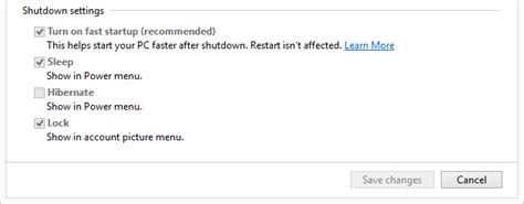how to add or remove hibernate and sleep as alternative shutdown